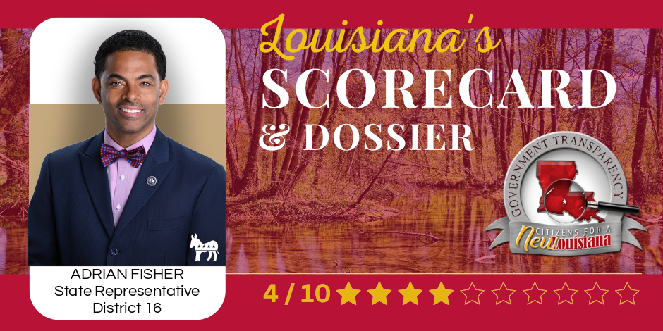 Adrian Fisher - Legislator Score 4/10