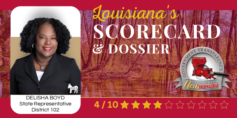 Delisha Boyd - Legislator Score 4/10