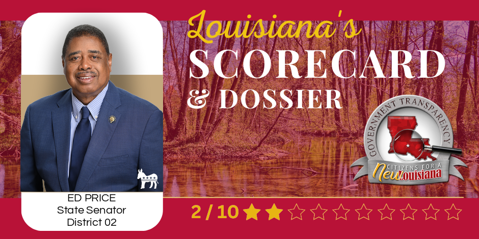 Ed Price - Senator Score 2/10