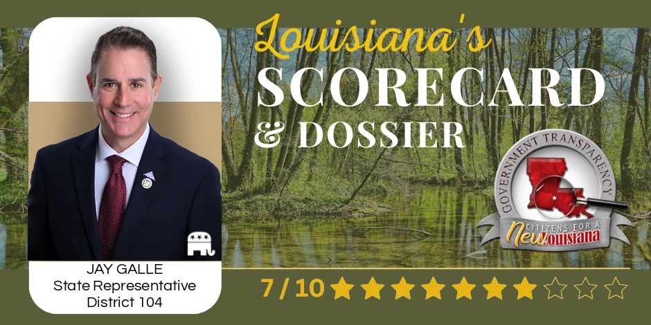 Jay Galle - Legislator Score 7/10