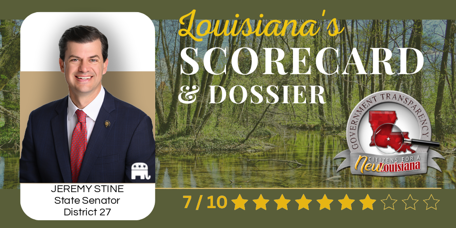 Jeremy Stine - Senator Score 7/10
