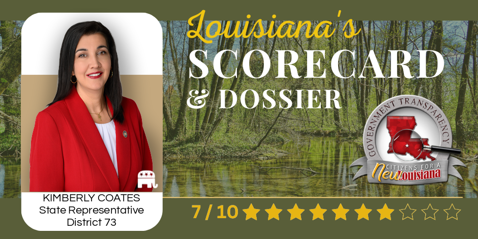 Kimberly Coates - Legislator Score 7/10