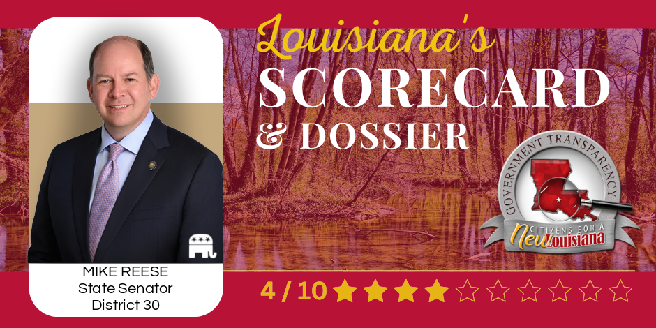 Mike Reese - Senator Score 4/10