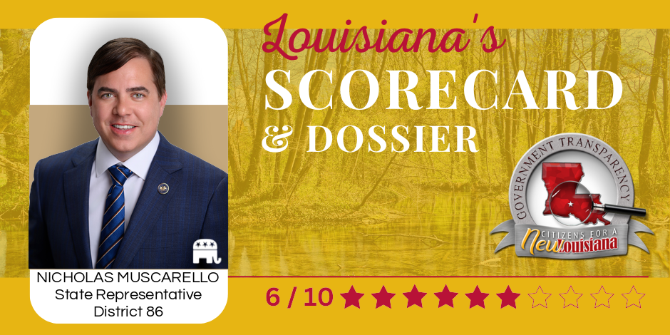 Nicholas Muscarello - Legislator Score 6/10