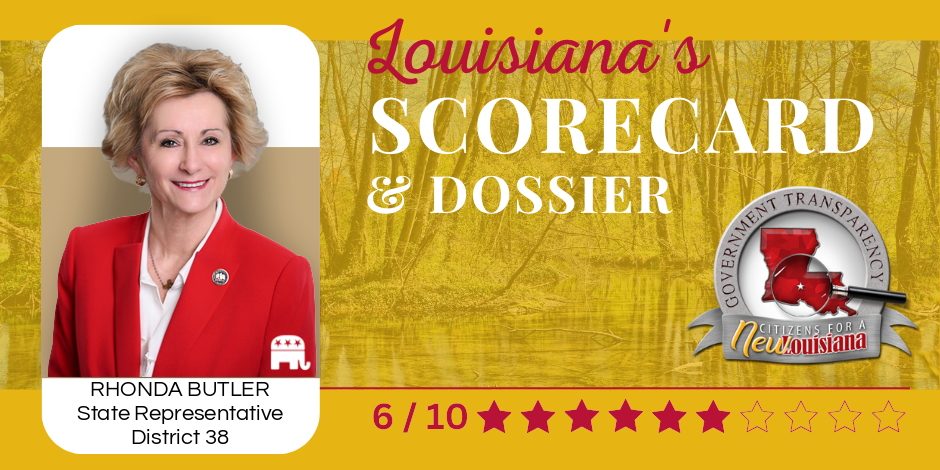 Rhonda Butler - Legisl Score 6/10
