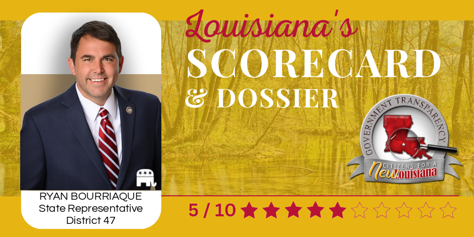 Ryan Bourriaque - Legislator Score 5/10