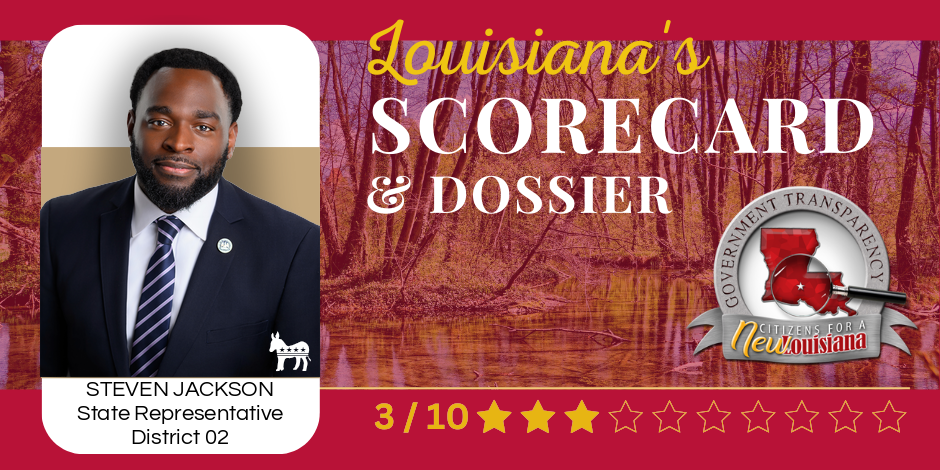 Steven Jackson - Legislature Score 3/10